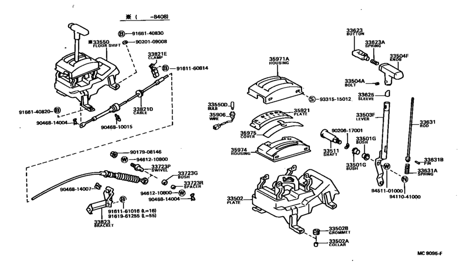 Shift Lever & Retainer for 1982 - 1988 Toyota TOYOACE/ TOWNACE ...