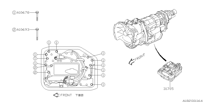At, control valve for 2008 - 2011 Subaru EXIGA YA5A | Japan sales ...