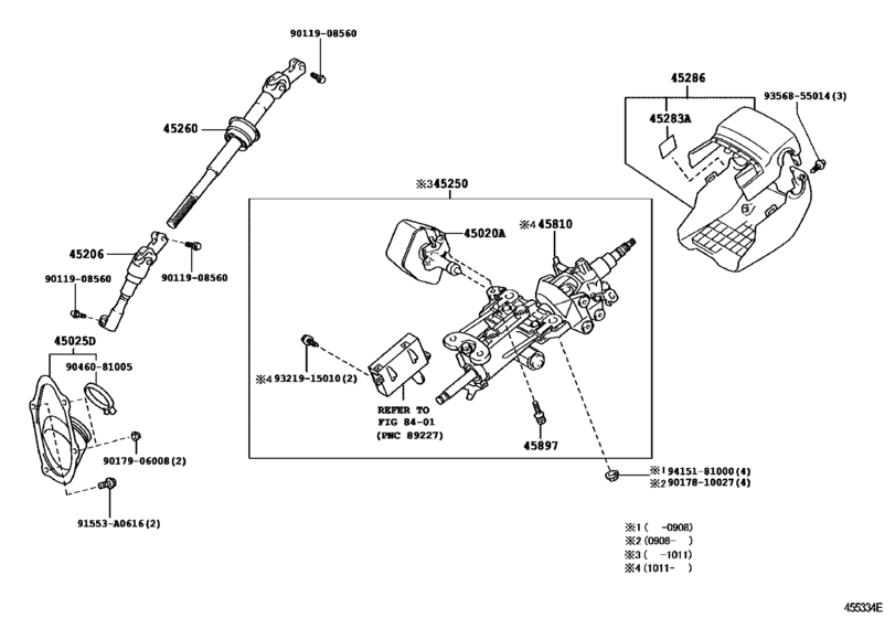 Steering Column & Shaft for 2009 - 2013 Toyota CROWN/ MAJESTA URS206 ...
