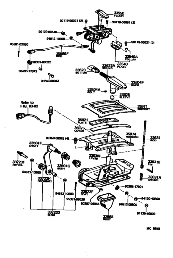 Shift Lever & Retainer for 1982 - 1984 Toyota STARLET KP61 | General ...
