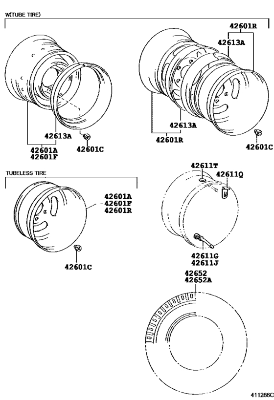 Disc Wheel & Wheel Cap for 2006 - 2016 Toyota COASTER XZB50 | General ...