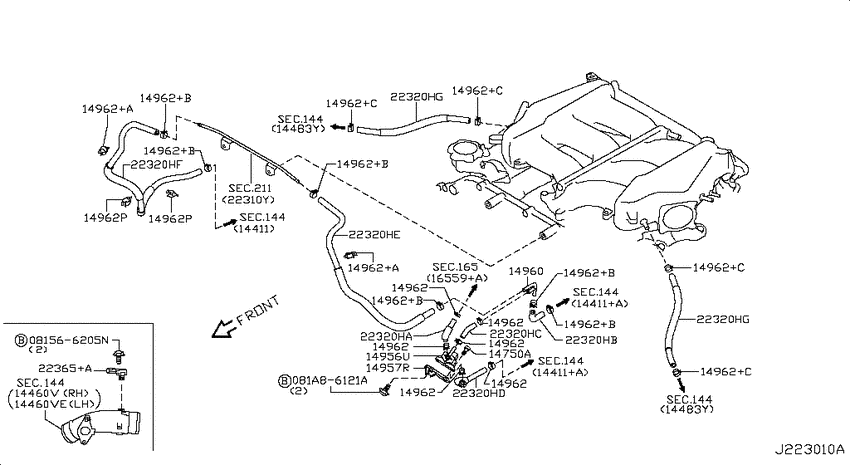 Vacuum piping for 2008 - 2011 Nissan NISSAN GT-R R35 | U.S.A. sales ...
