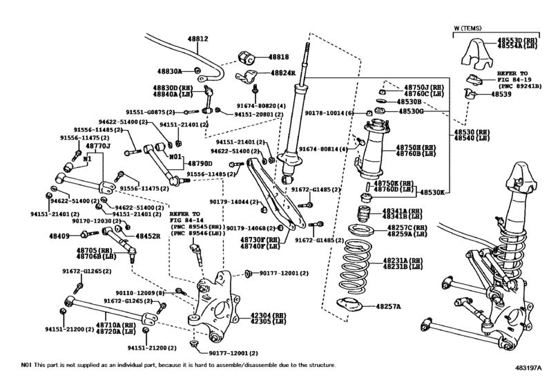 Rear Spring & Shock Absorber for 2010 - 2012 Toyota CROWN/ MAJESTA ...