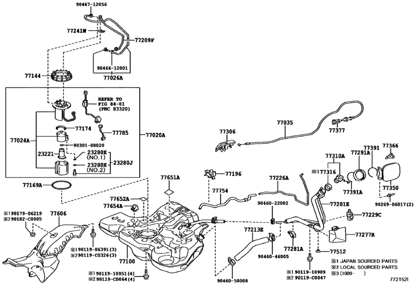 2008 Toyota Corolla Gas Tank Size