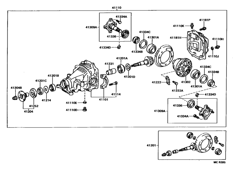 Rear Axle Housing & Differential for 1994 - 1999 Toyota CELICA ST205 ...