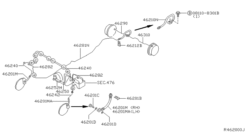 Brake piping & control for 2001 - 2011 Nissan FRONTIER D22U | U.S.A ...