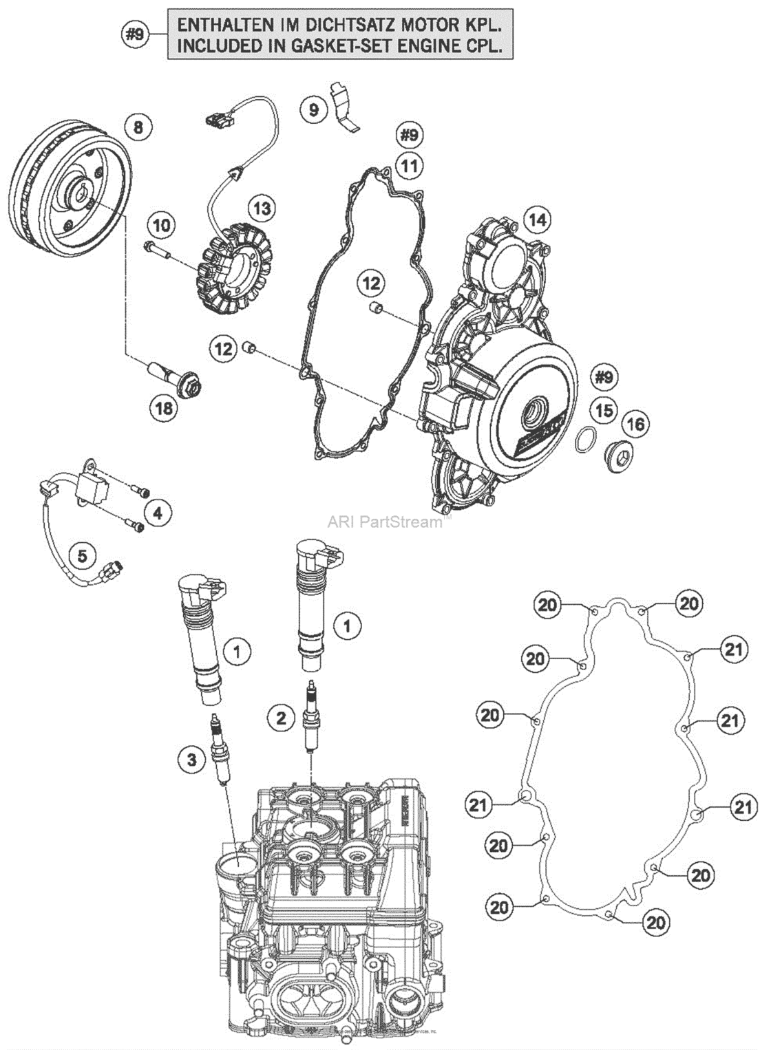 Ignition System для KTM 1290, год: 2017. OEM запчасти - Мегазип (регион ...