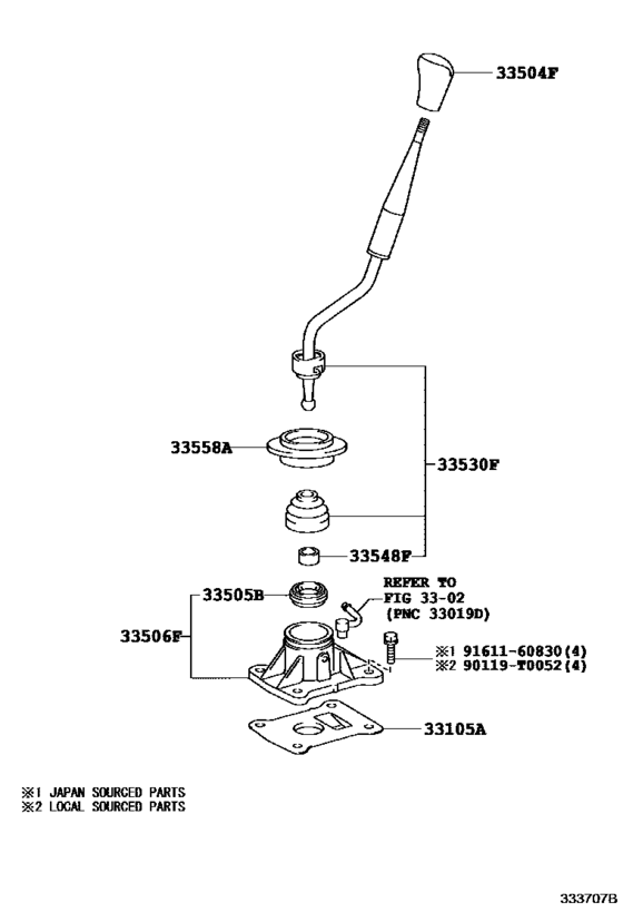 Shift Lever & Retainer for 2005 - 2012 Toyota INNOVA/ KIJANG/ REVO ...