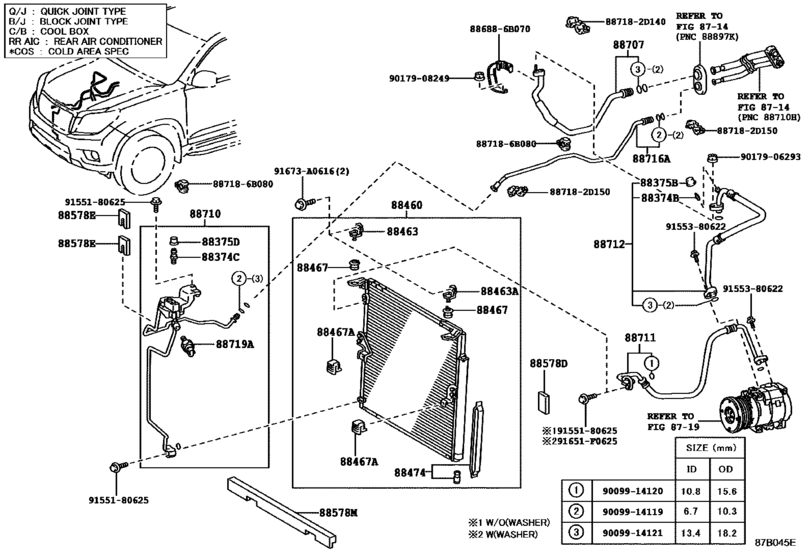 Heating & Air Conditioning - Cooler Piping for 2009 - 2018 Toyota LAND ...