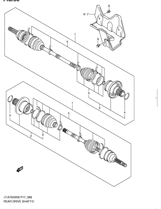 Rear drive shaft for 2008 Suzuki LT-A750 LT-A750X/XZ/XP/XPZ | Sweden ...