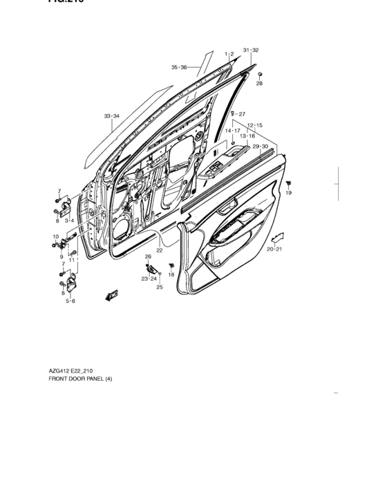 Front door panel for - Suzuki KEI/SWIFT AZG412 | Europe sales region ...