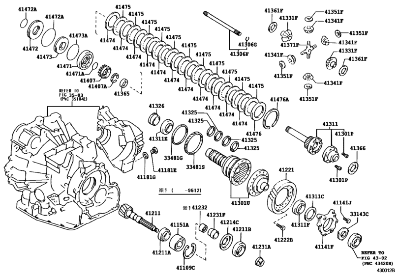 Front Axle Housing & Differential for 1996 - 2001 Toyota IPSUM SXM15 ...