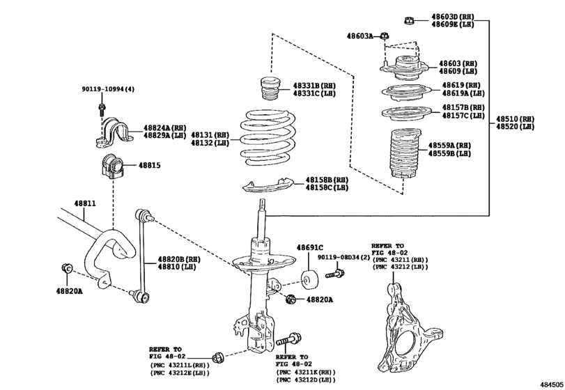 Front Spring & Shock Absorber для Toyota CAMRY/ VISTA/ AURION AXVA70 ...