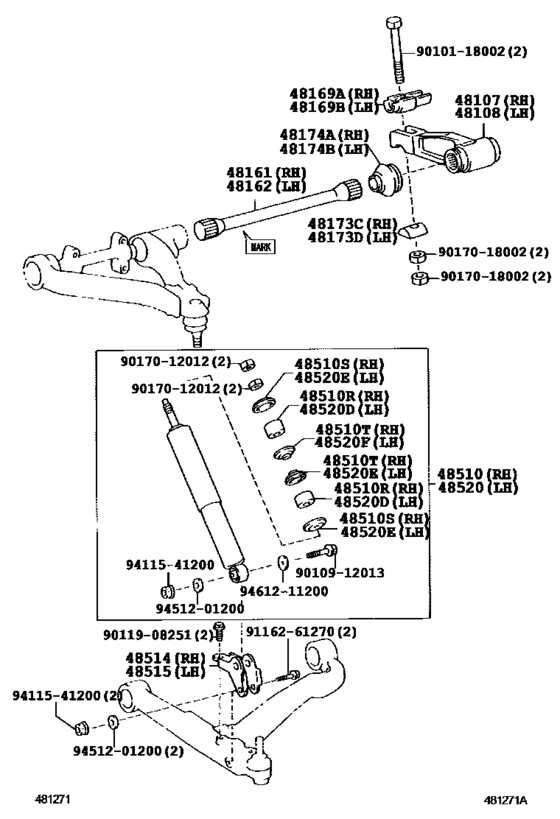 Front Spring & Shock Absorber for 1993 - 2016 Toyota COASTER HZB50 ...