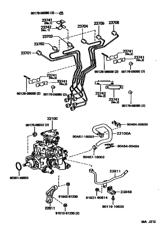 Injection Pump Assembly для Toyota LAND CRUISER HDJ80, год: 1990 - 1995 ...