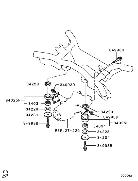 Дифференциала заднего моста для Mitsubishi DELICA D:5 CV5W, год: 2009 ...