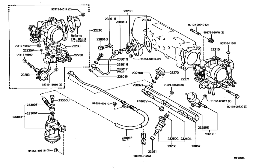 Fuel Injection System for 1984 - 1987 Toyota COROLLA AE82 | Europe ...
