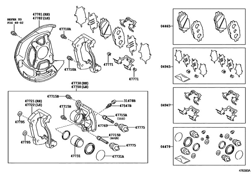 Front Disc Brake Caliper & Dust Cover for 2005 - 2010 Toyota REIZ ...