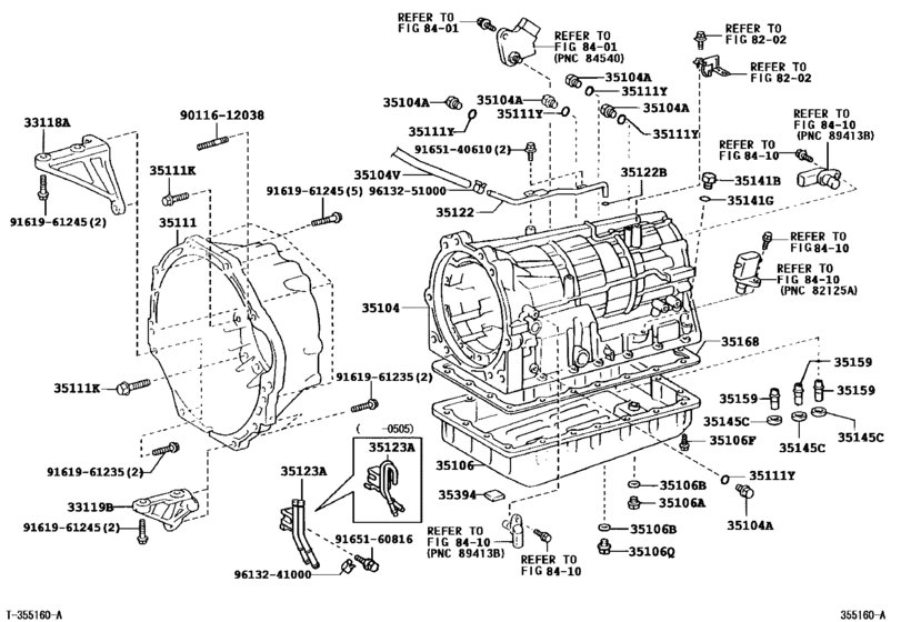 Transmission Case & Oil Pan (Atm) for 2002 - 2007 Toyota LAND CRUISER ...