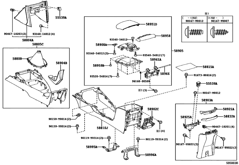 Console Box & Bracket for 2016 - 2018 Toyota INNOVA/ KIJANG/ REVO ...