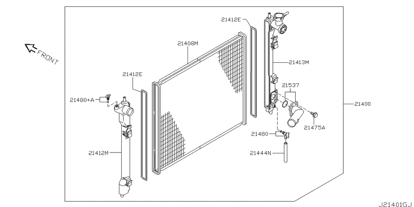 Radiator, shroud & fitting for 2007 - 2012 Nissan LAFESTA B30 | Japan ...