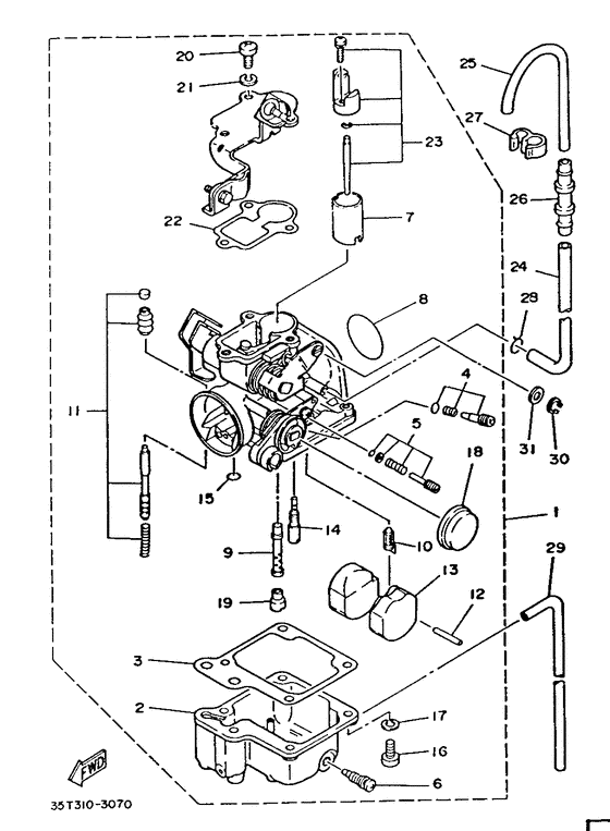 Carburetor for 1986 Yamaha T80 | England (999) sales region, New High ...