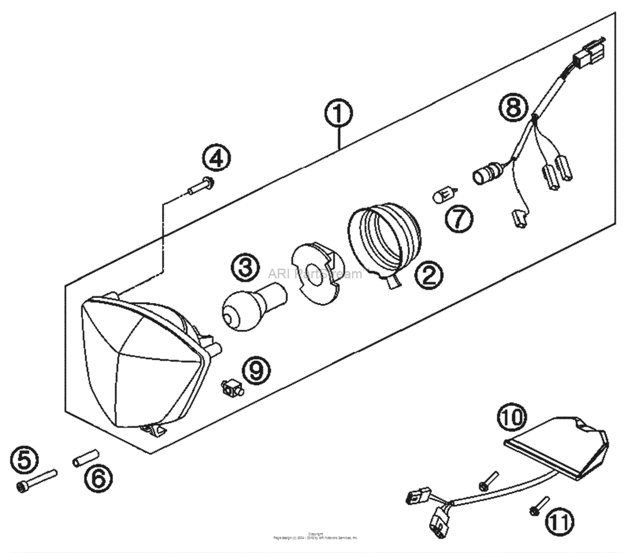 Lighting System for 2013 KTM HUSABERG | US/EU sales region, , 18110395 ...
