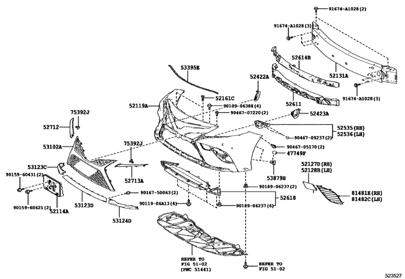 Front Bumper & Bumper Stay for 2017 - 2018 Toyota CAMRY/ VISTA/ AURION ...
