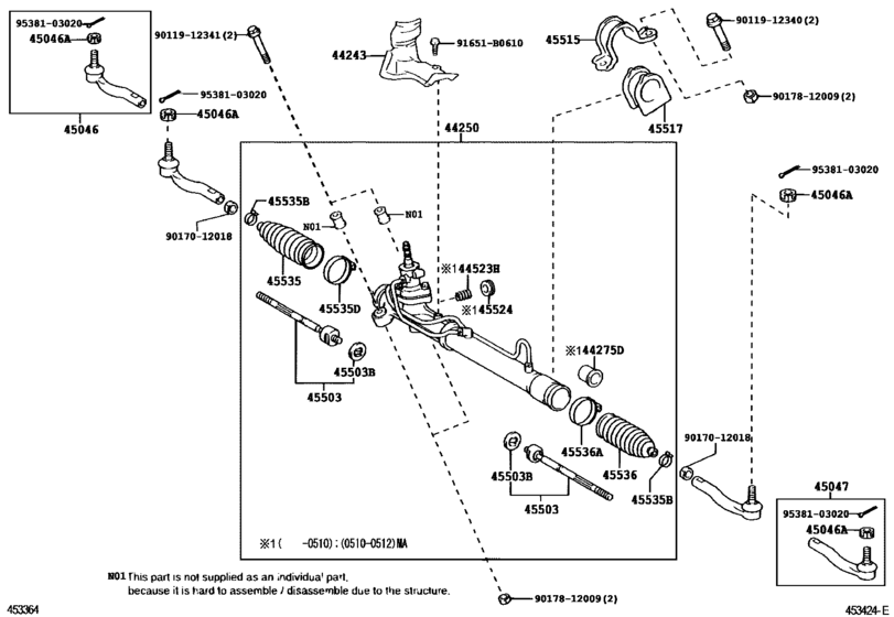 Front Steering Gear & Link for 2002 - 2007 Toyota VIOS NCP42 | General ...
