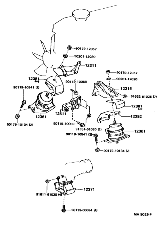 Mounting for 1988 - 1993 Toyota CRESSIDA/ CRESSIDA WAGON RX72 | General ...