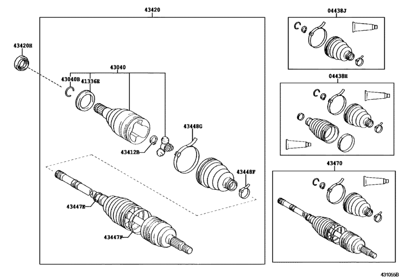 Front Drive Shaft for 2003 - 2006 Toyota SCION XA NCP61 | U.S.A. sales ...