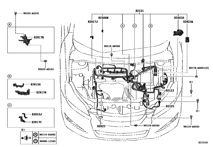 Wiring & Clamp for 2008 - 2013 Toyota COROLLA MATRIX AZE146 | U.S.A ...