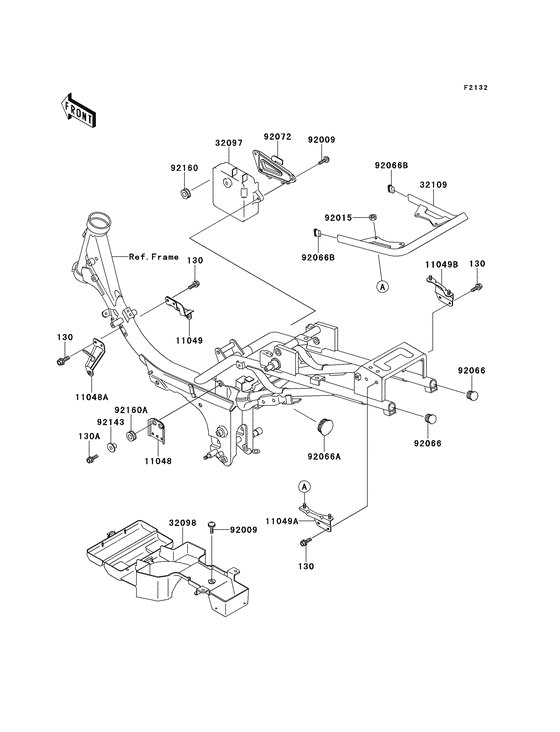 Battery case for 2000 Kawasaki AN110 AN110 (Kazer) | USA sales region ...
