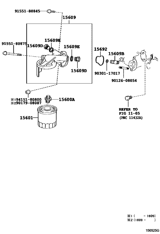 Oil Filter для Toyota LAND CRUISER PRADO TRJ150, год: 2009 - 2018. OEM ...