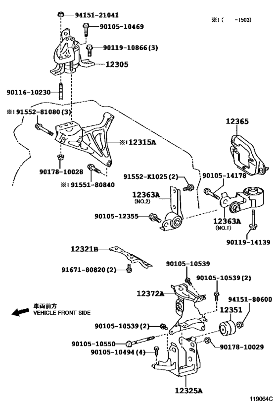 Mounting for 2014 - 2018 Toyota VITZ NSP130 | Japan sales region ...