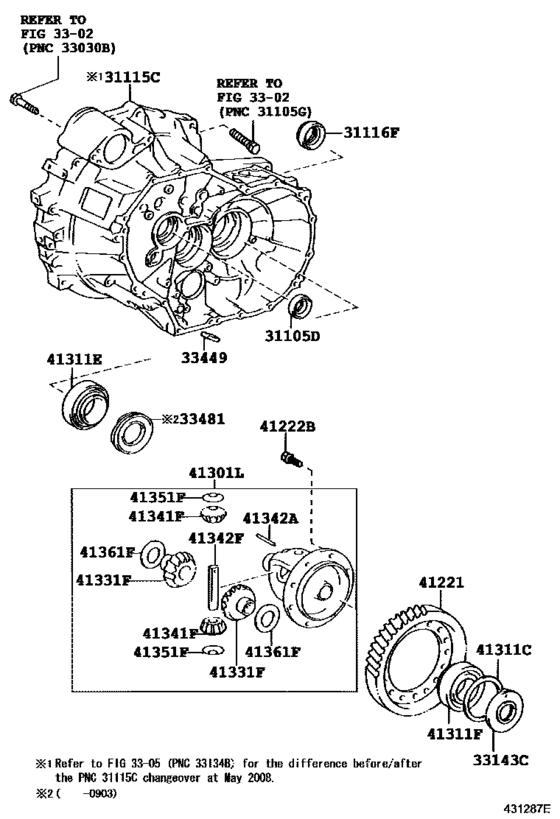 Front Axle Housing & Differential for 2004 - 2010 Toyota SCION TC ANT10 ...