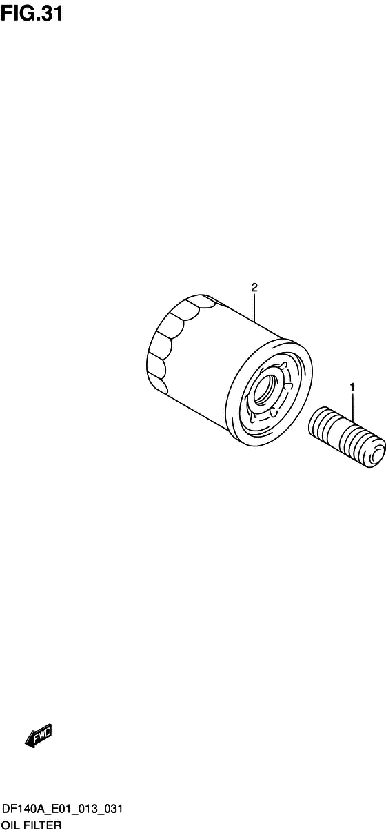 Oil filter for 2013 Suzuki DF140A | General Export No.1 (P01) sales ...