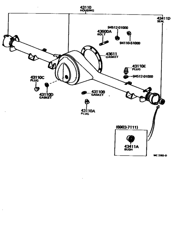 Front Axle Housing & Differential for 1976 - 1980 Toyota LAND CRUISER ...