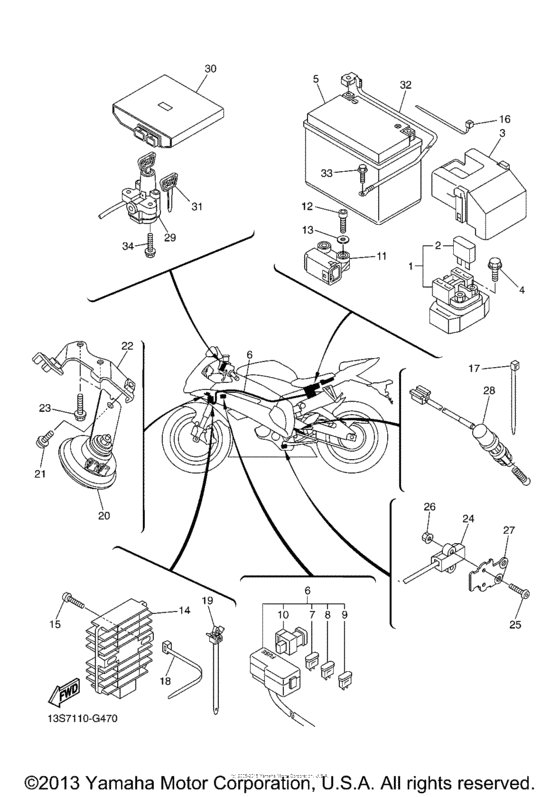 Electrical for 2008 Yamaha YZF-R6/ YZF600 YZF-R6 | United States ...