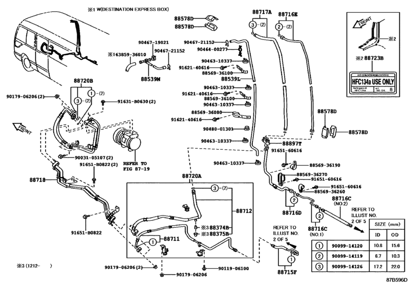 Heating & Air Conditioning - Cooler Piping for 2006 - 2016 Toyota ...