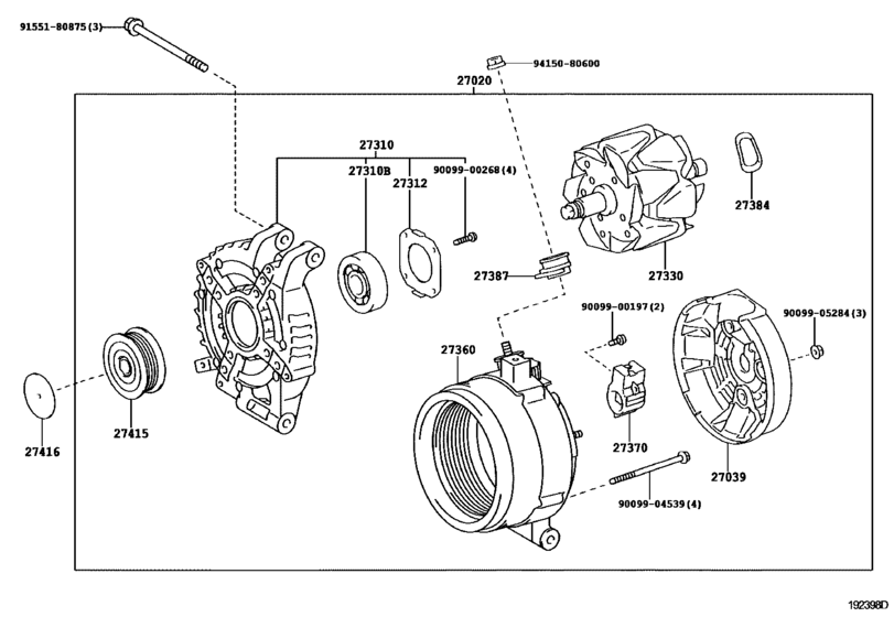 Alternator for 2009 - 2010 Toyota RAV4/VANGUARD ALA30 | General sales ...