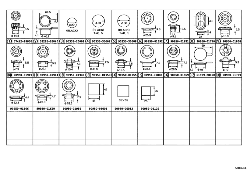 Hole Plug for 2008 - 2015 Toyota ALPHARD/ VELLFIRE GGH25 | Japan sales ...